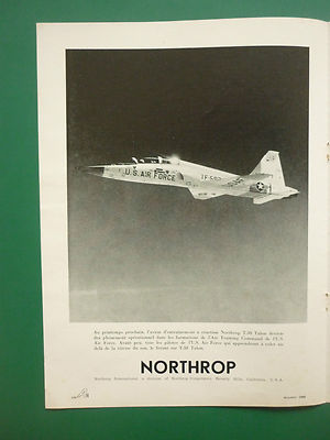 10/60 PUB NORTHROP INTERNATIONAL T-38 TALON JET TRAINER USAF ORIGINAL ...