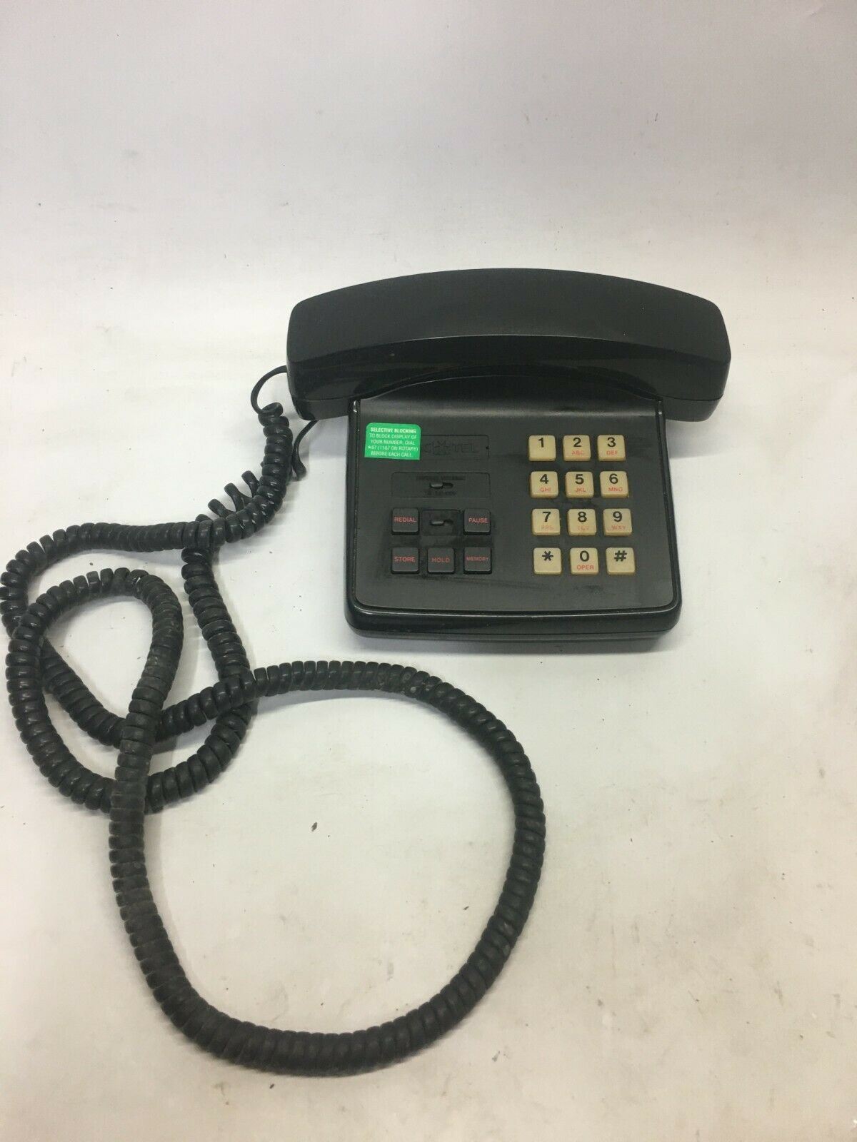 Vintage pac tel Wall Classic Plus Telephone Black Model R678-SF with ...