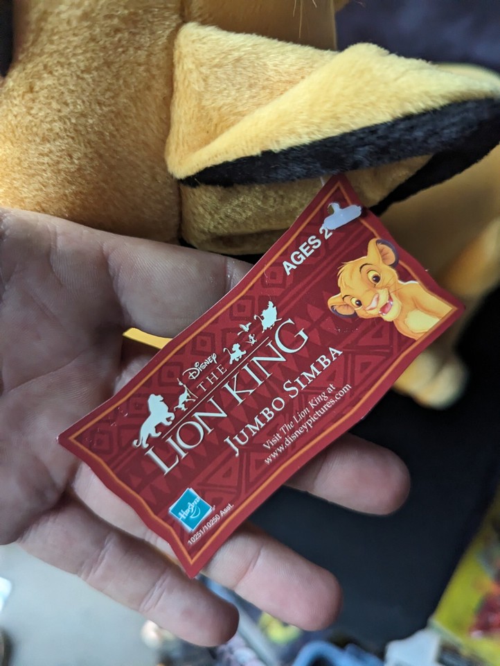 NWT 1992 Disney Lion King Jumbo Simba & Nala Plush Stuffed Animal 20 x ...