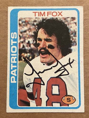 TIM FOX Signed 1978 Topps #242 NE Patriots Ohio State Buckeyes ...