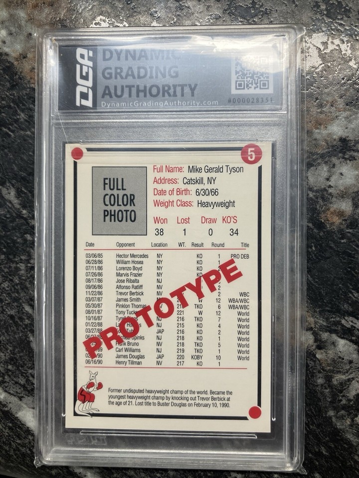 1991 Kayo - Sample Prototype #5 Mike Tyson | eBay