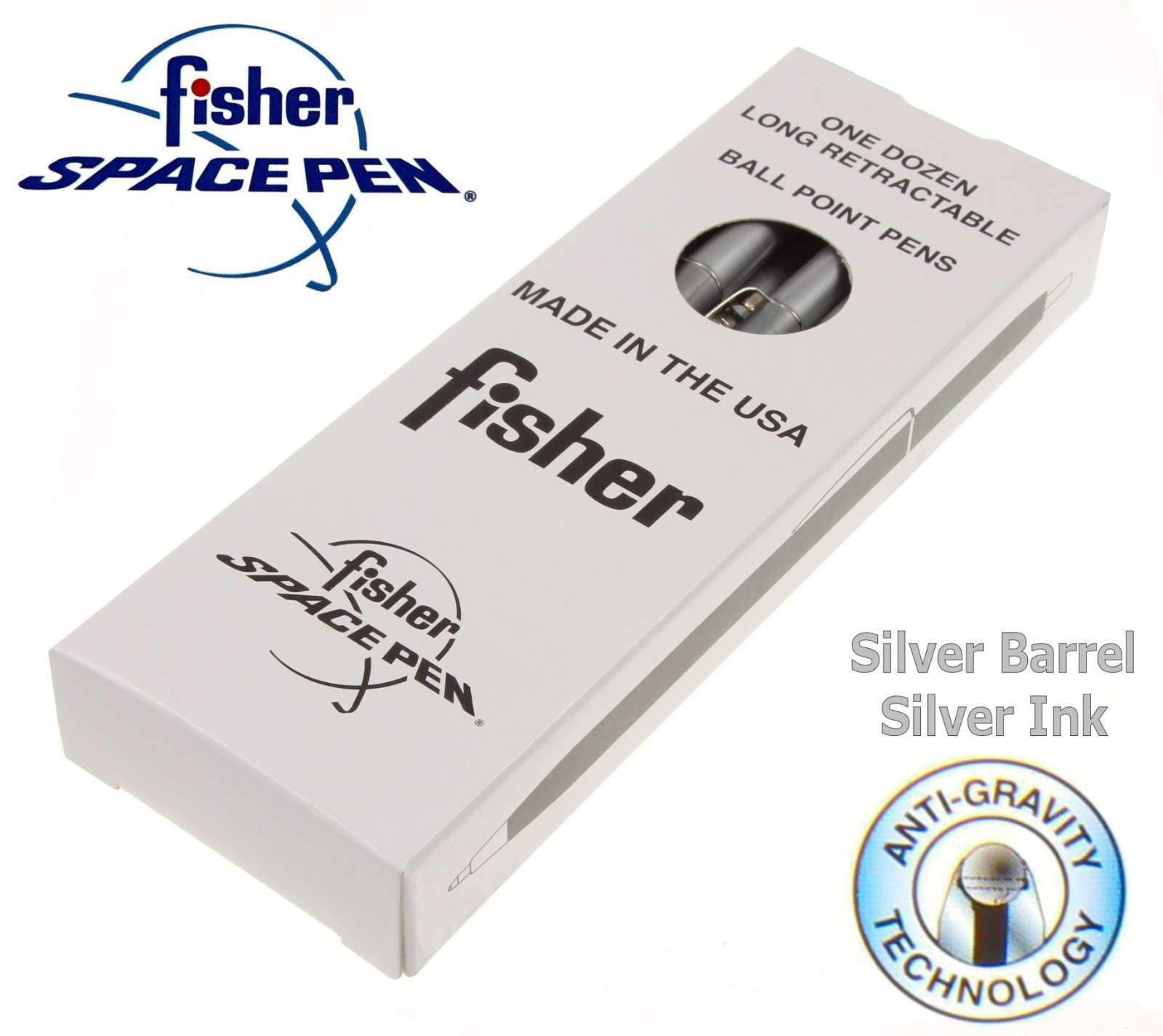 Fisher #SR80SL / Silver Rocket Pen with Silver Ink | eBay