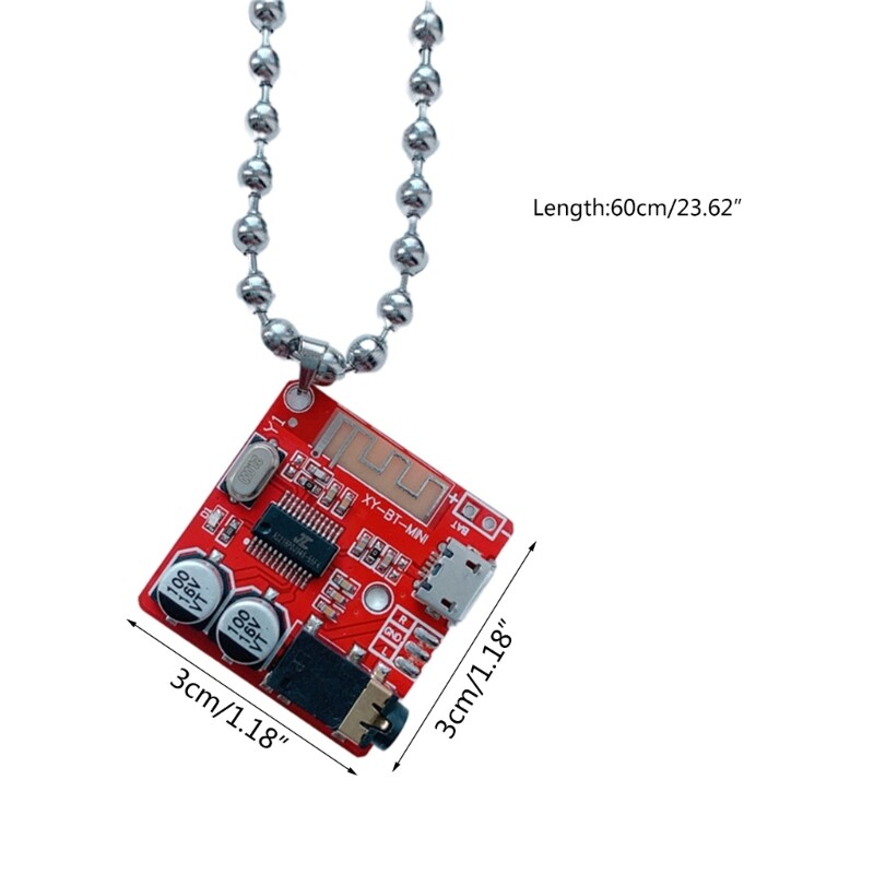 Electronic Chip Pendant Necklace Sweater Chain Unique Charm Jewelry | eBay