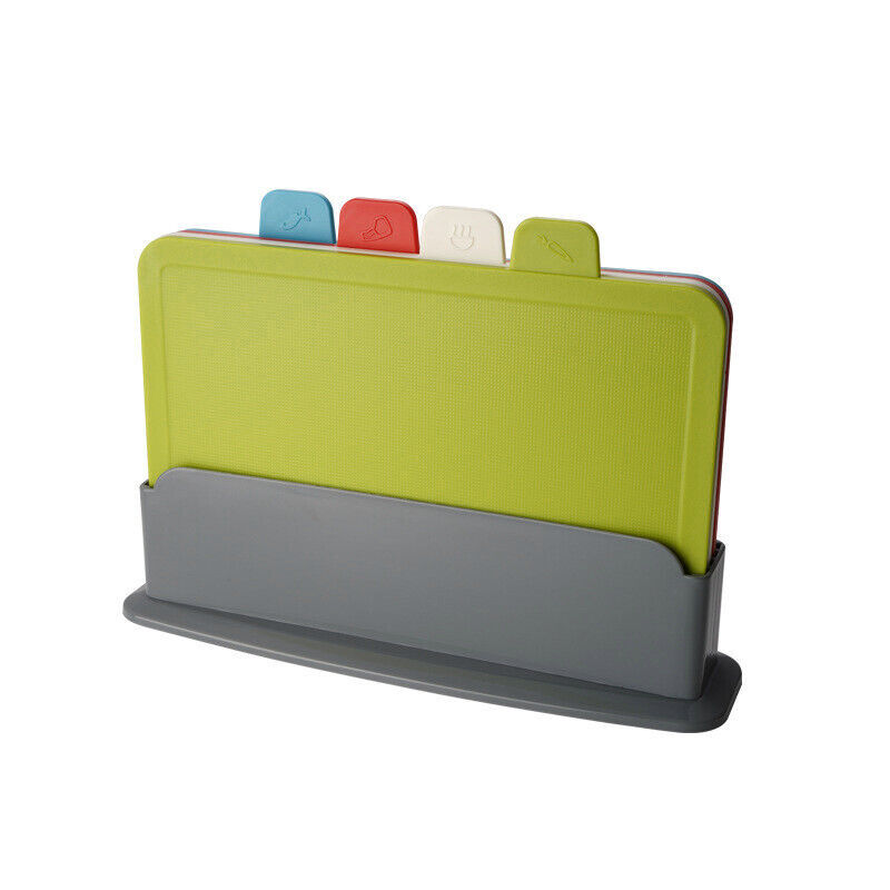Coloured Chopping Board Set Cutting Boards Index With Stand Holder ...