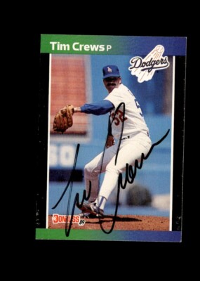 Tim Crews 1989 Donruss Dodgers authentic autographed card | eBay
