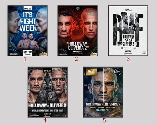 UFC 326 Max Holloway vs. Charles Oliveira Poster | eBay UK