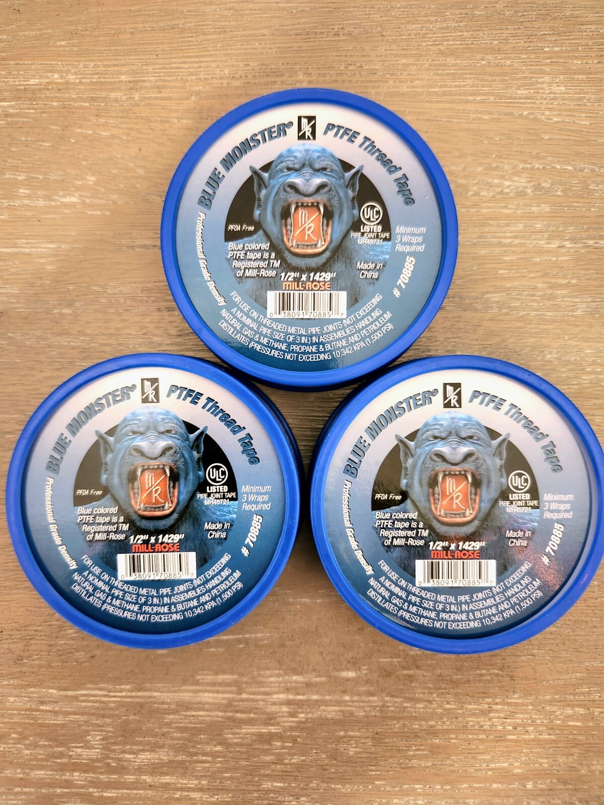 Blue Monster PTFE 70885 Thread Sealant Tape 3 PACK 38091708857| eBay