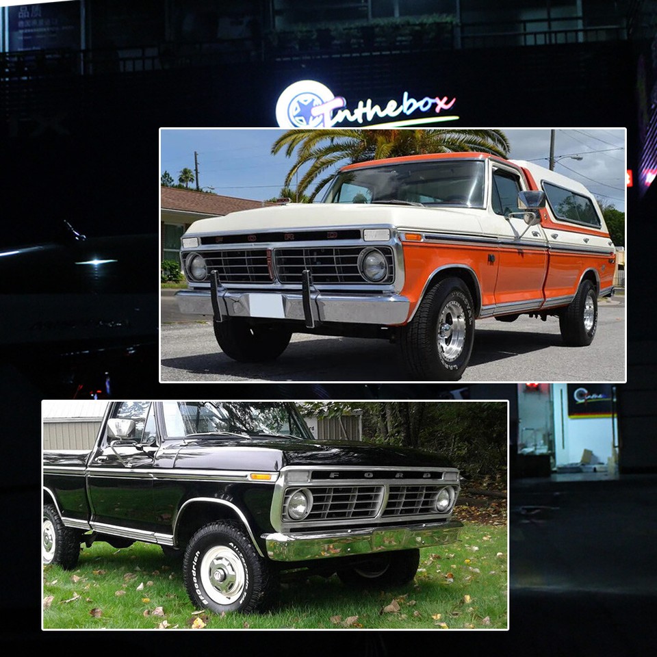 FORD F-100 F100 Front Grill Turn Signal Light Lens LH RH Pair 1974-1977 ...