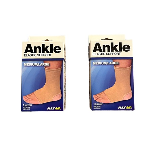 Flex Aid Elastic Ankle Stabilizer Support Brace Wrap, Medium / Large ...