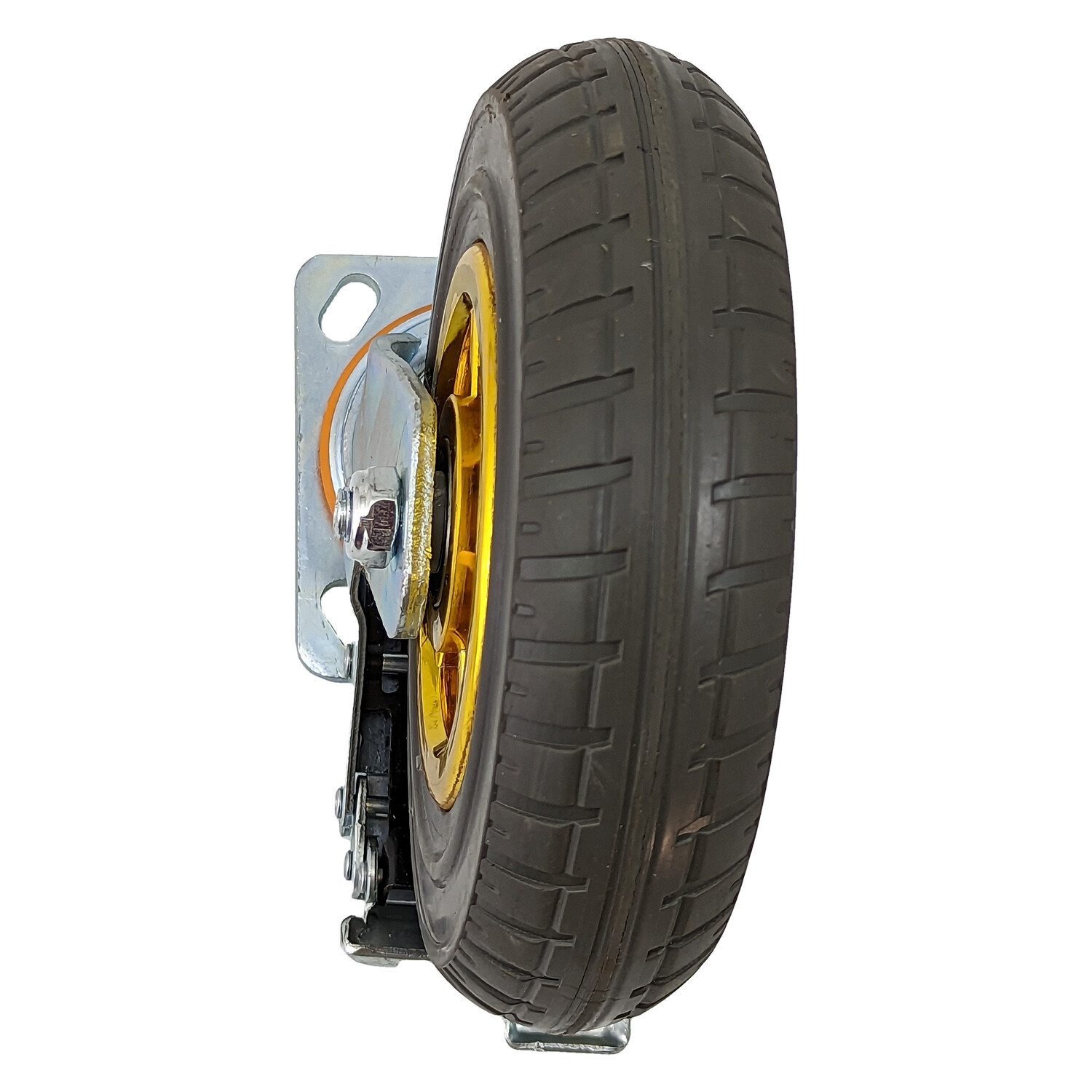 4x Rubber Caster Wheel 8inch Industrial Castor for Flat /Rough Terrain ...