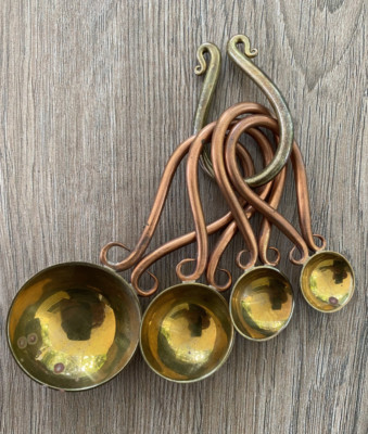 JOE SPOON Measuring Spoon Set - Copper / Brass - Vintage 1988 +FAST ...