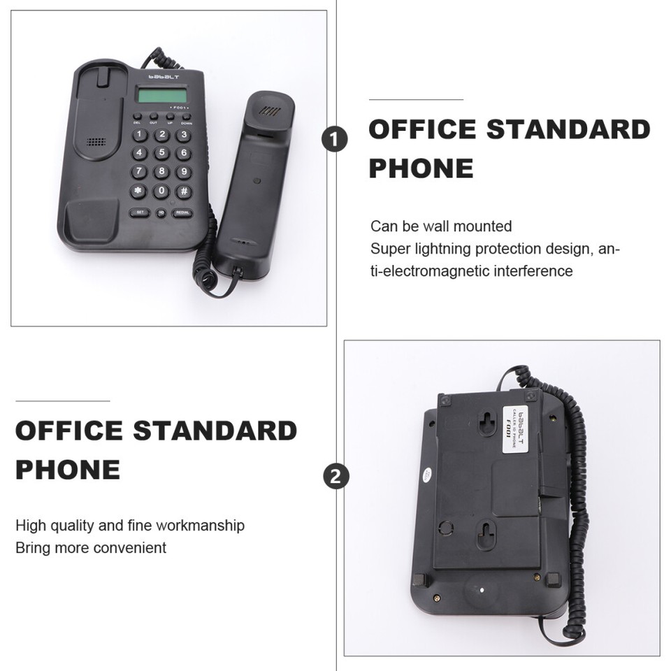 Corded Landline Telephone Wall Mountable or Desk House Phones Large ...