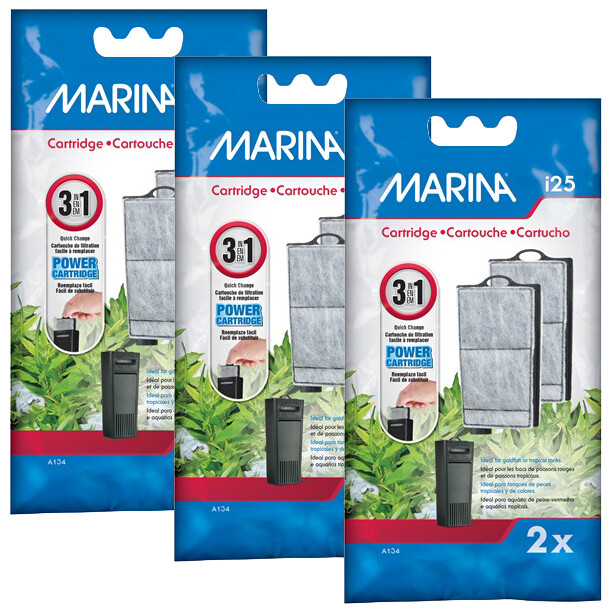 Marina i25 Power Filter Cartridge Media Internal Filter 3 Packs of 2 ...