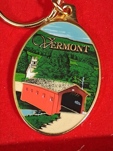 Vintage Gold Tone Metal Vermont The Green Mountain State Souvenir ...