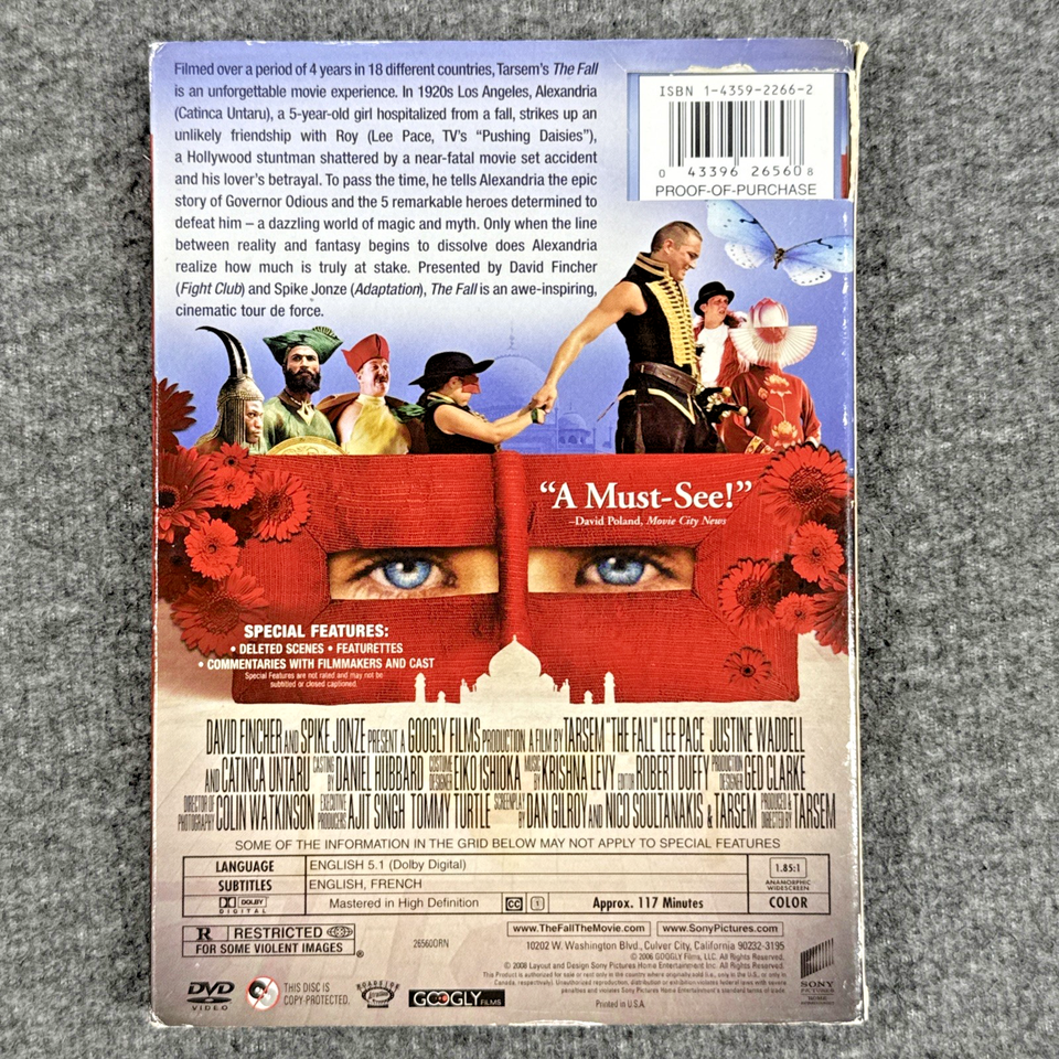 THE FALL (DVD, 2006) + Slipcover RARE OOP Fantasy TARSEM SINGH David Fincher 43396265608| eBay