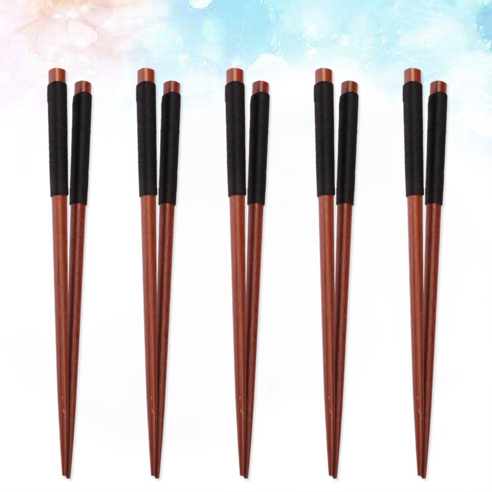 5 Pairs/Box Chopstick Set Portable Chopsticks Japanese Wood Cooking ...