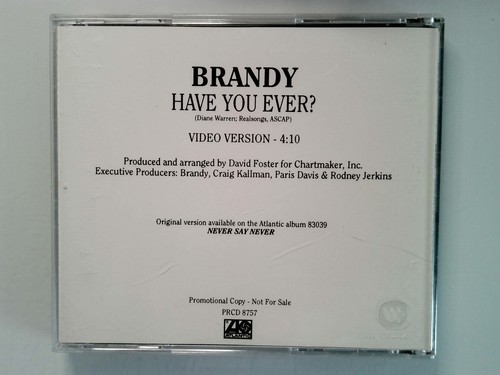Brandy - Have You Ever? (CD, 1998) Promo Single | eBay