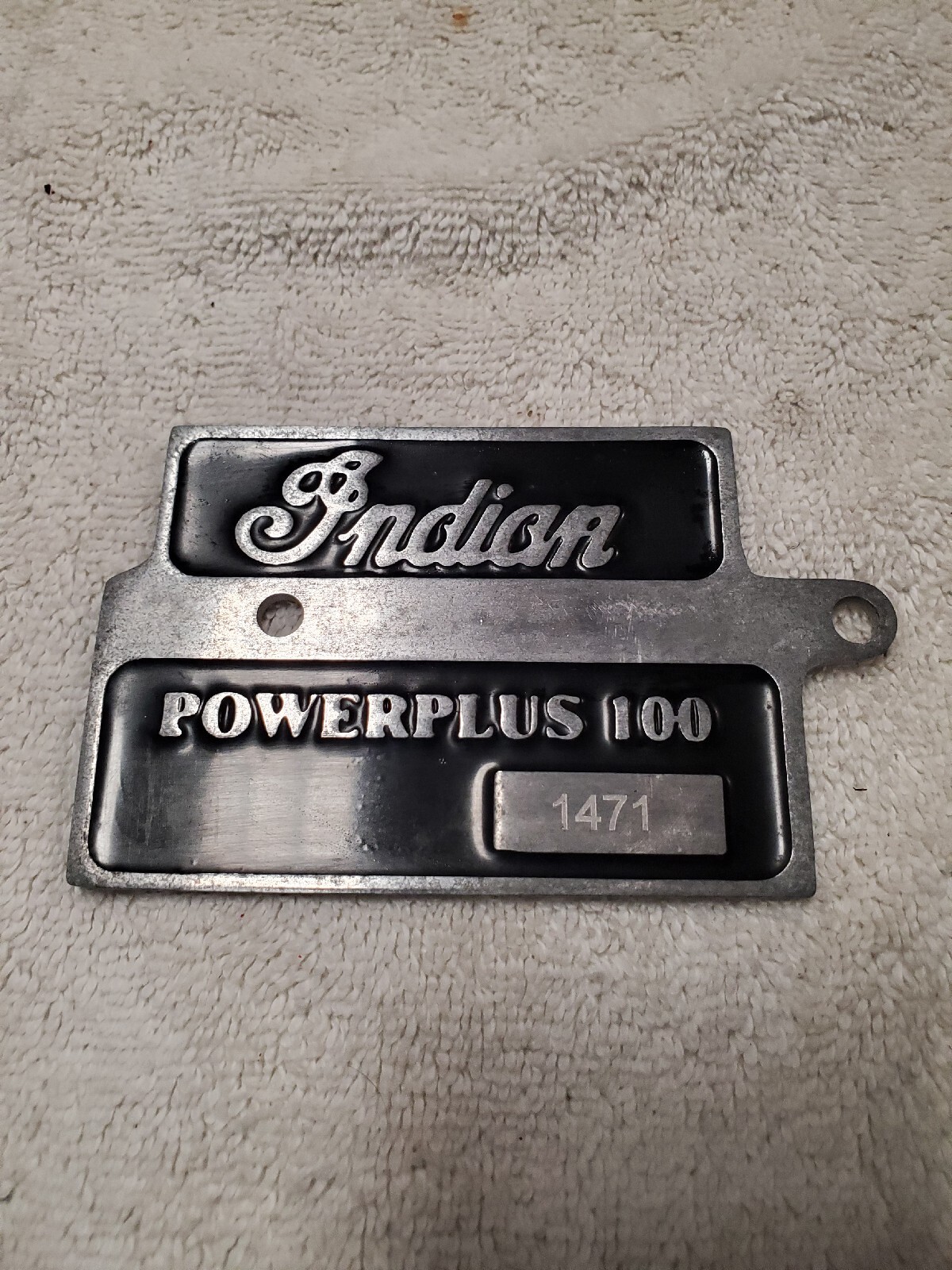 Indian Motorcycle POWERPLUS 100 Motor Number ID Plate Tag Placard | eBay