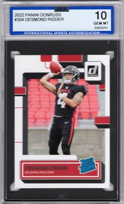 Desmond Ritter Rated Rookie 304 Donruss Base Falcons ISA 10 | eBay