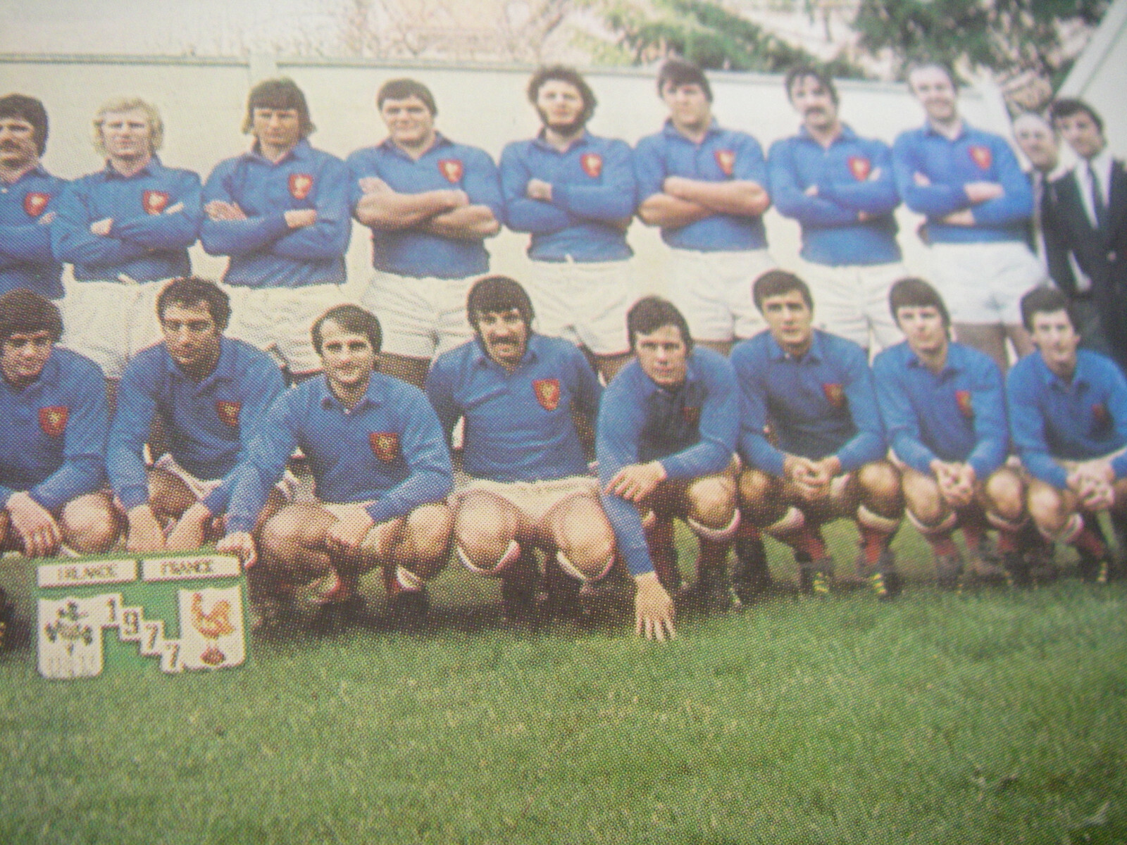 1977 ancienne vintage carte postale équipe de FRANCE rugby a XV Match ...