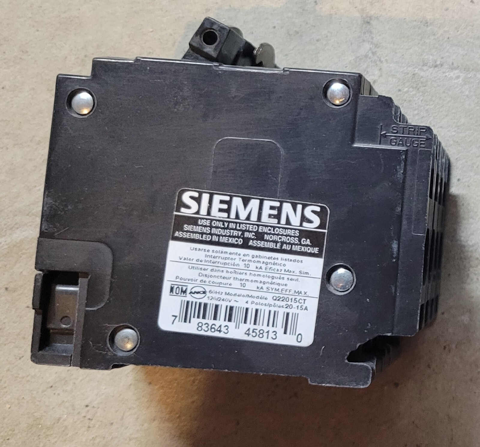 SIEMENS Q22015CT Circuit Breakers (BRAND NEW, Open Box Never been used ...