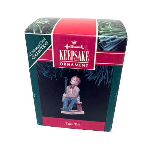 Hallmark Keepsake Porcelain Tiny Tim Holiday Christmas Ornament 1991 ...