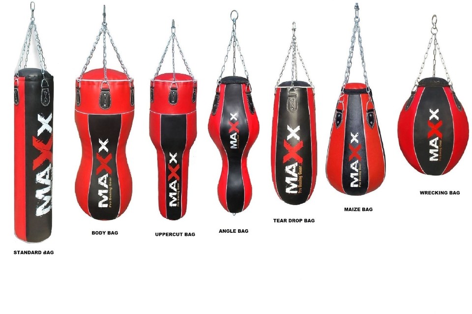 Maxx MAYA Leather Empty Punch Bag Kick Boxing MMA + Chains Unfilled | eBay
