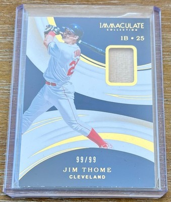 JIM THOME 2020 Panini Immaculate Collection GAME-USED BAT RELIC #99/99 ...