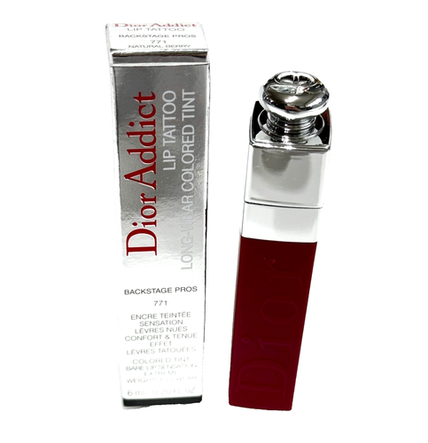 DIOR Addict LIP TATTOO Tint NATURAL BERRY #771 .2 Oz FullSz NEW IN BOX ...