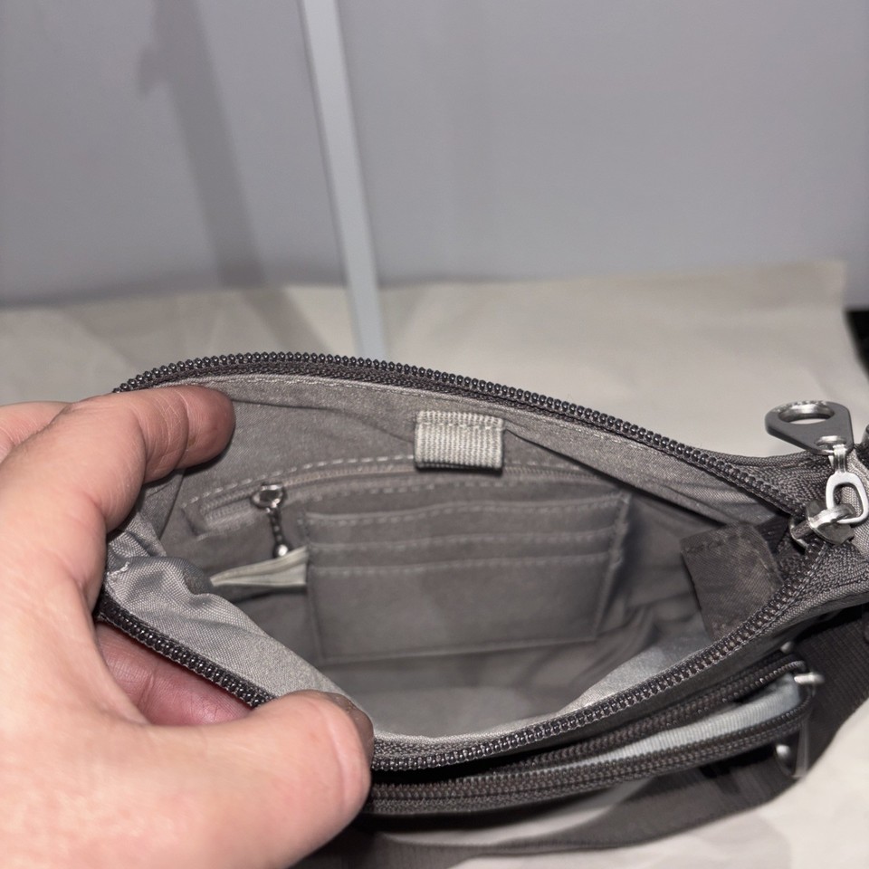 Baggallini Joey Bagg - Graphite Gray-Nylon Crossbody Shoulder Bag ...