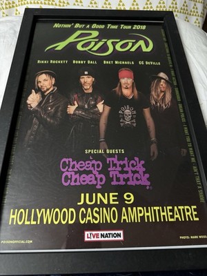 18x12 Framed Poison 2018 Chicago Tour Poster | eBay