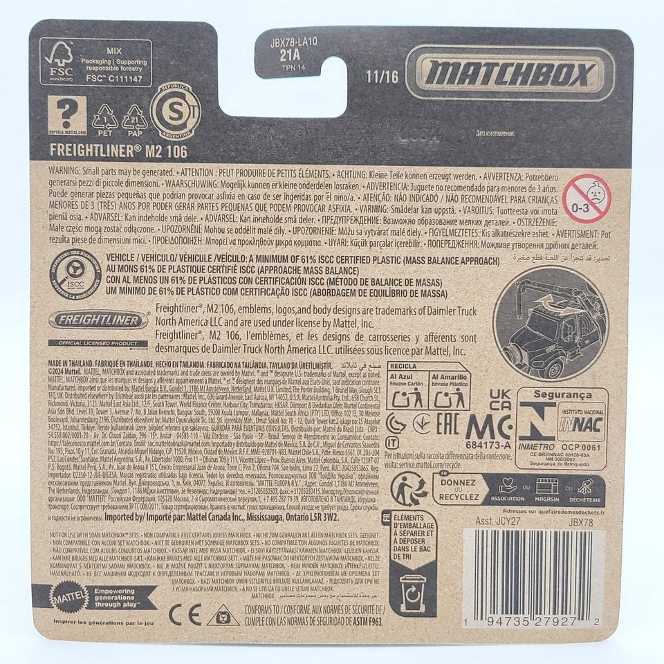 Matchbox Freightliner M2 106 Vacuum Truck (2025 Working Rigs - Mix 3 ...