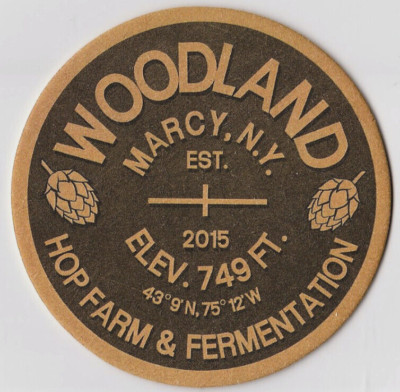 Woodland Hop Farm & Fermentation Beer Coaster Marcy NY | eBay