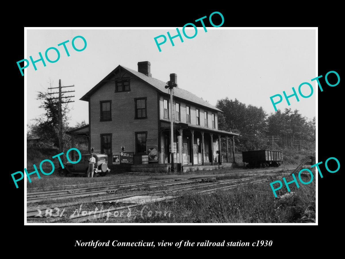 OLD 8x6 HISTORIC PHOTO OF NORTHFORD CONNECTICUT THE RAILROAD STATION ...