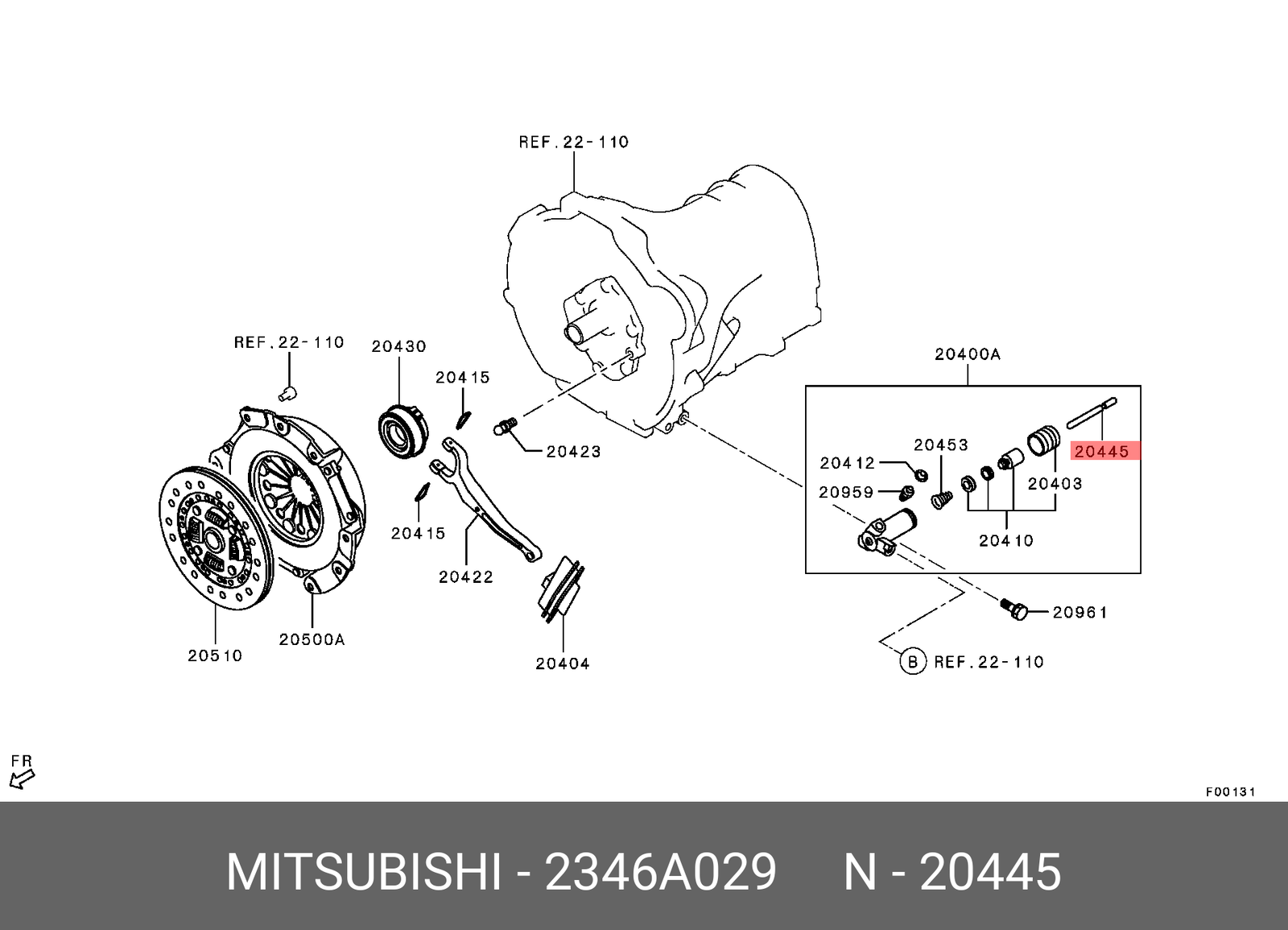 Genuine OE Push Rod Clutch Rlse 2346A029 For Mitsubishi 2346-A029 | eBay