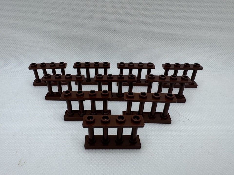 (10) LEGO Railing Fence Gate - BROWN- #15332 4 Spindle | eBay