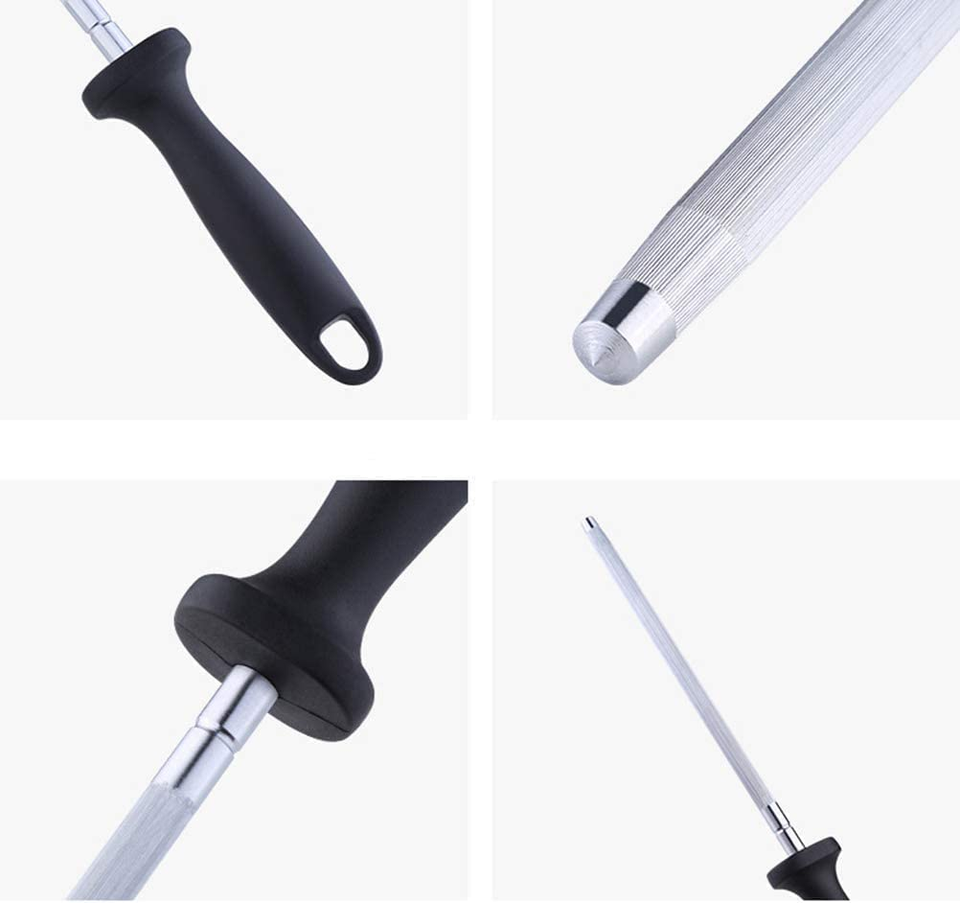 Knife Sharpening Rod Steel Professional Kitchen Sharpener Honing Rods ...