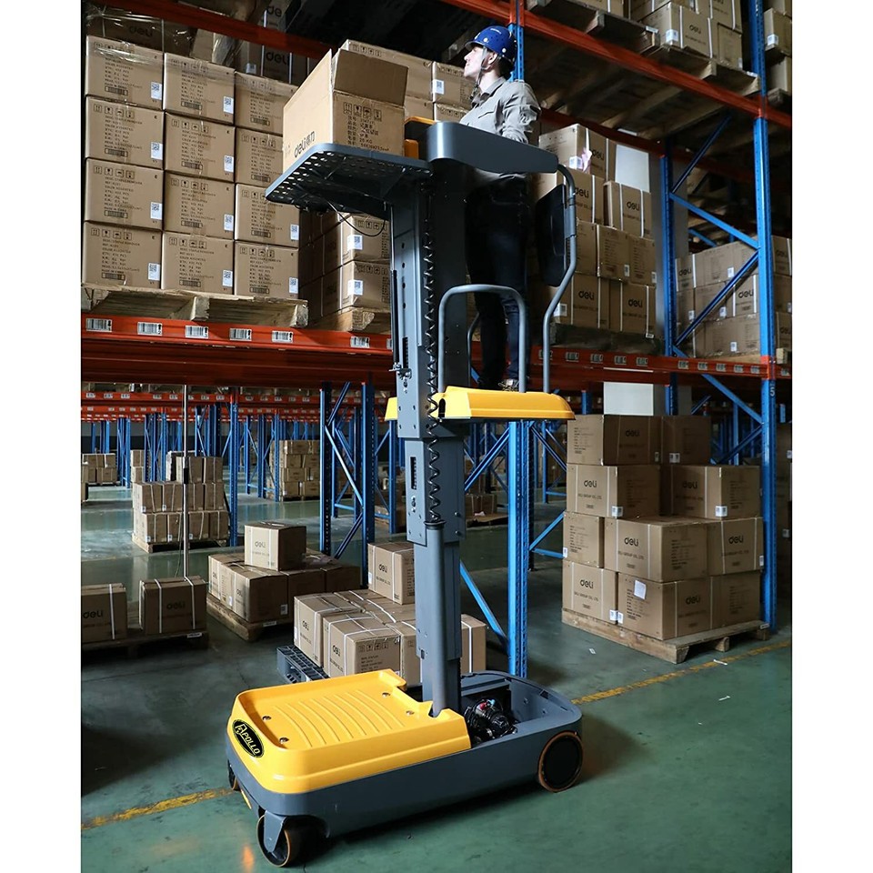 Self-Propelled Mini Order Picker 330lbs Load Capacity 197" Lift ...