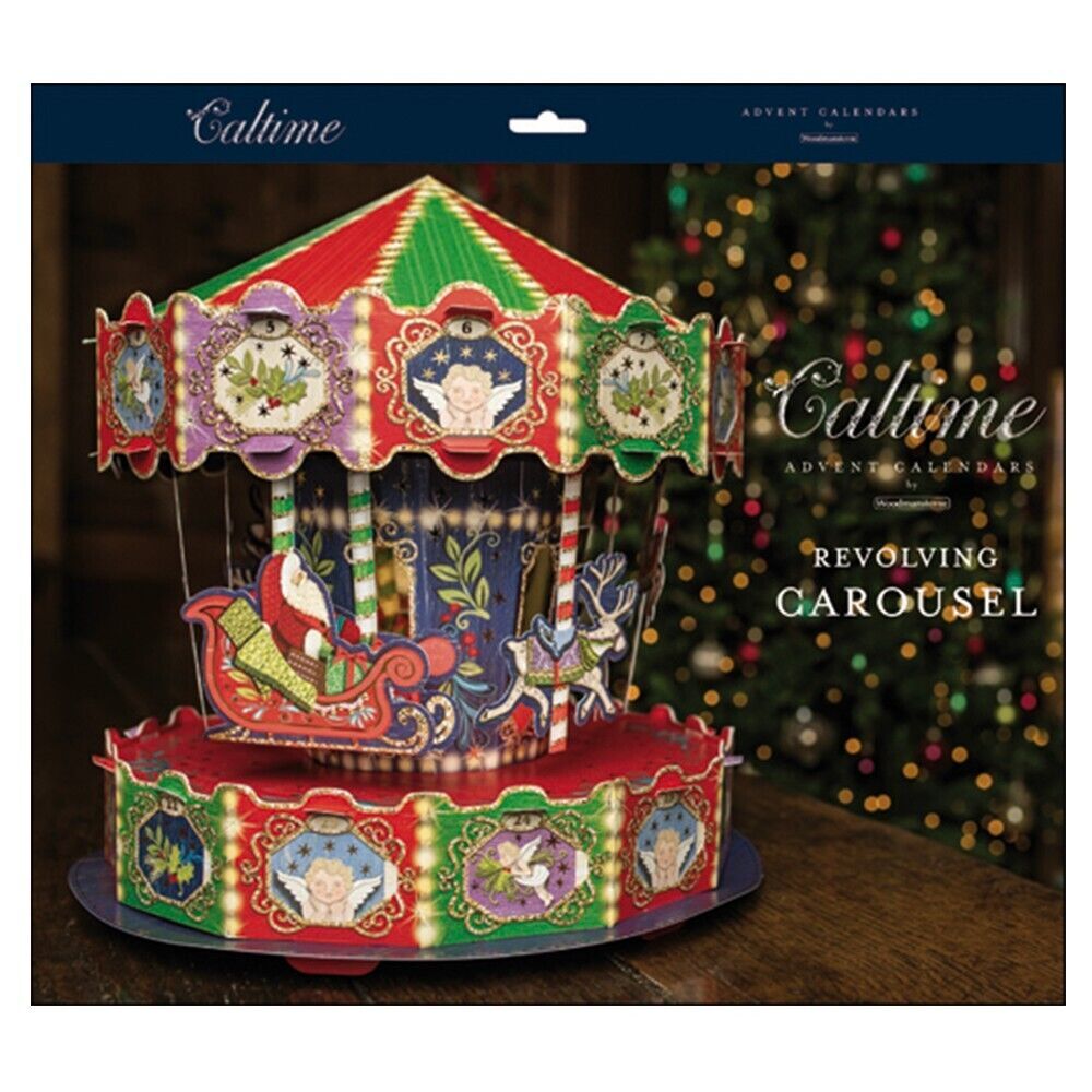 3D Pop Up Carousel Roundabout Caltime Advent Calendar 450mm x 370mm ...