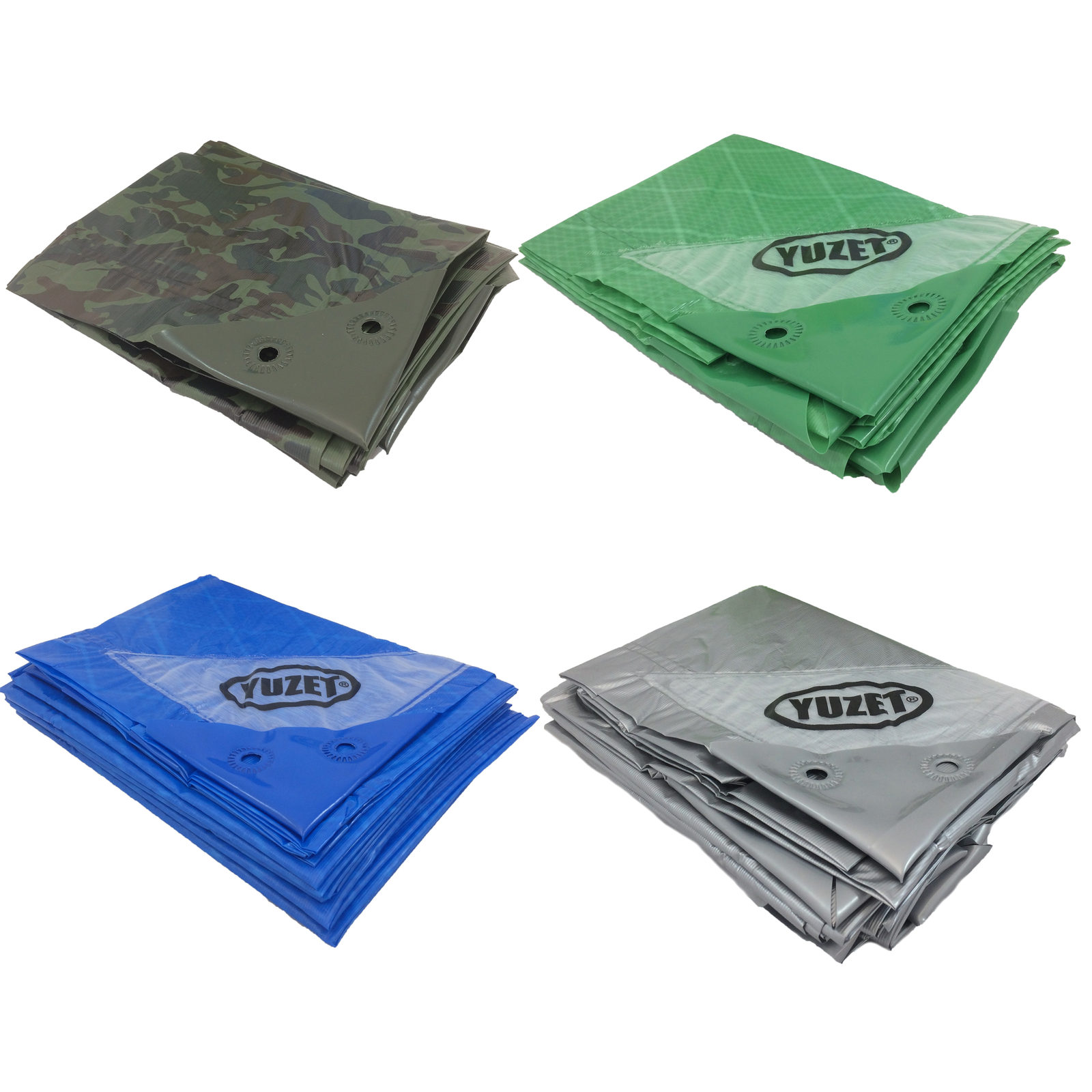 Yuzet Heavy Duty Reinforced Tarpaulin Waterproof Cover Tarp Ground ...