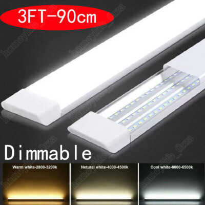 3FT 900MM LED BATTEN LIGHT STRIP LOW PROFILE SLIM FLUORESCENT FITTING ...