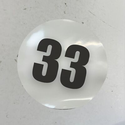 12" Circular Round Magnetic Race Car Number 33 Magnet x2 | eBay