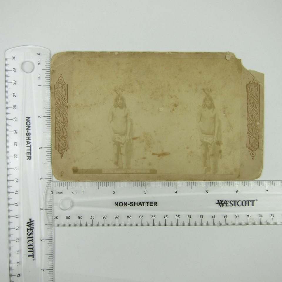 Stereoscope Apache Indian Chief Arizona Native American Portrait ...