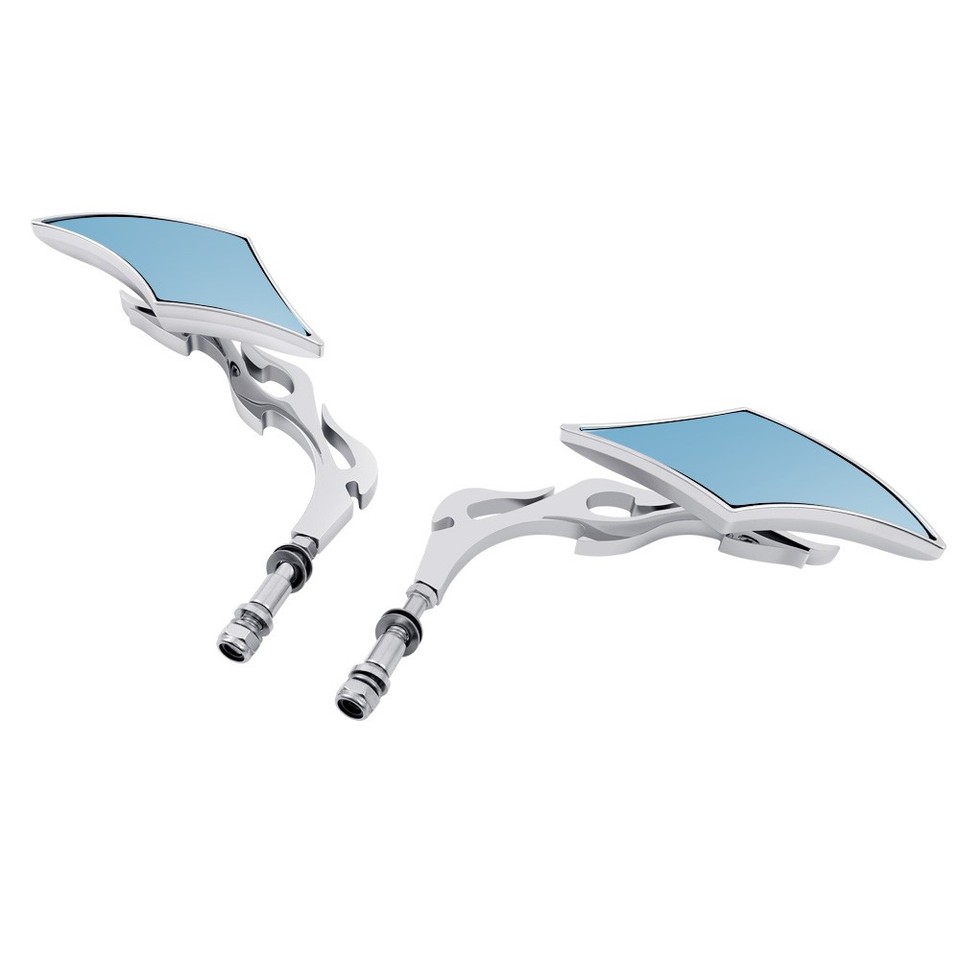 8mm/10mm Motorcycle Flame Blade Rear View Mirrors For Victory Vegas ...
