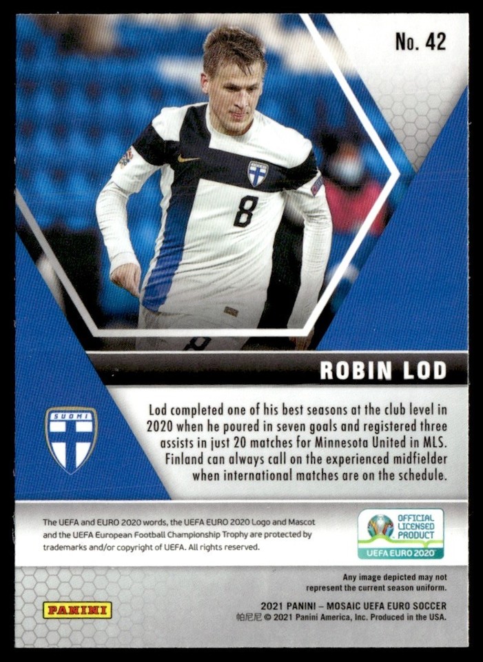 2021 Panini Mosaic UEFA EURO 2020 Robin Lod Finland #42 | eBay
