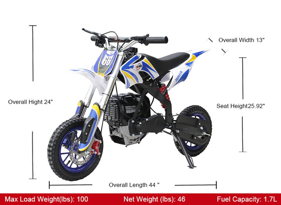 X-PRO Zephyr 40cc Kids Dirt Bike 4 Stroke Mini Pit Bike Gas Powered Off Road | eBay