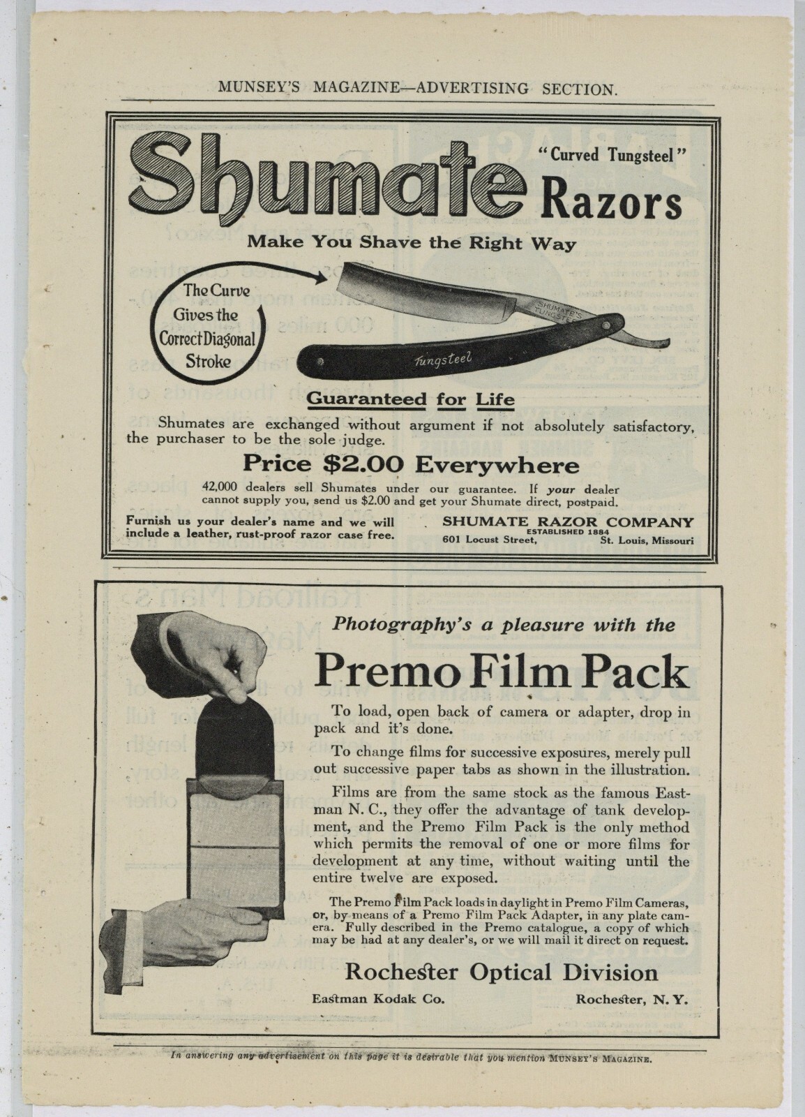 1914 Shumate Razor Co. Ad: Make You Shave the Right Way - St. Louis ...