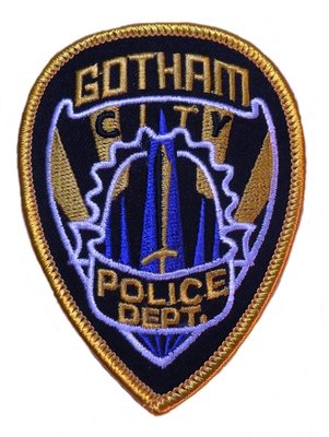 DC Batman Gotham City Police Shield Embroidered 4 1/4" X 3 1/2" Emb ...