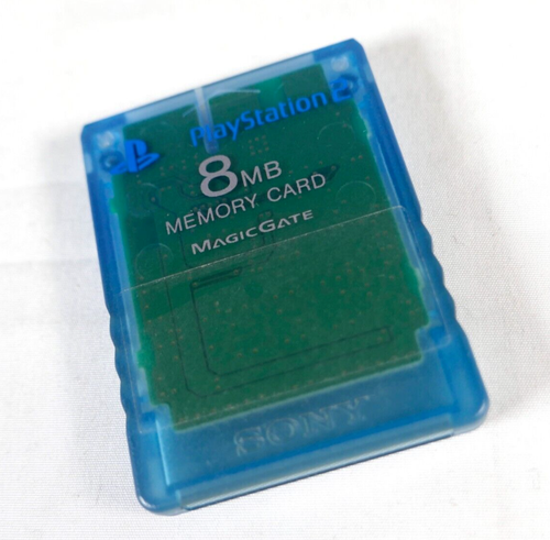 Carte Memoire Memory Card Sony Playstation 2 PS2 Officiel Clear Blue (1 ...