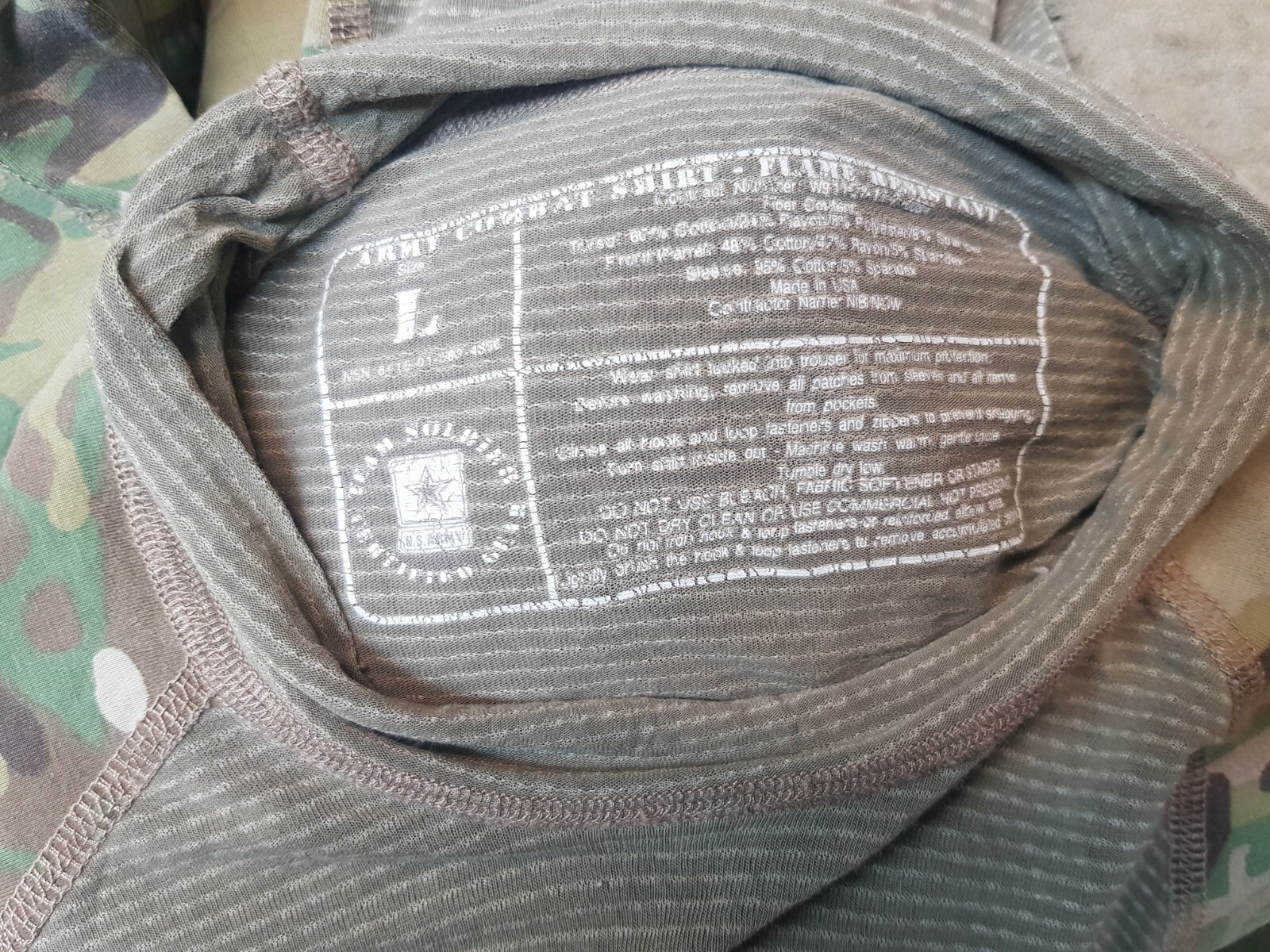 Genuine US Army MASSIF ACS Combat Tactical UBAC Shirt Multicam Sizes S ...